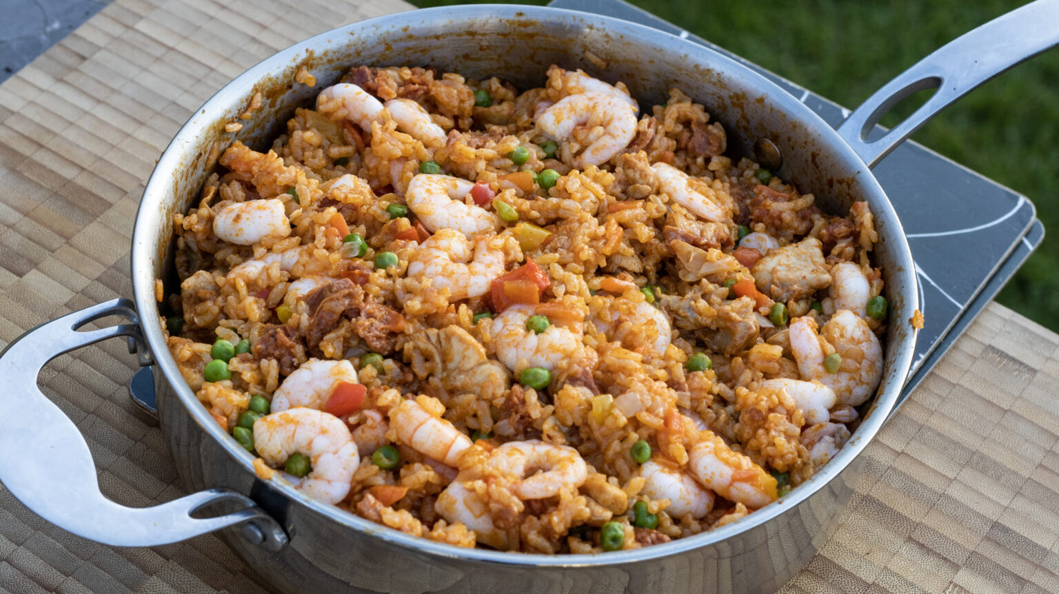 King Prawn, Chicken and Chorizo Paella by BBQ Explorers - ProWare Kitchen